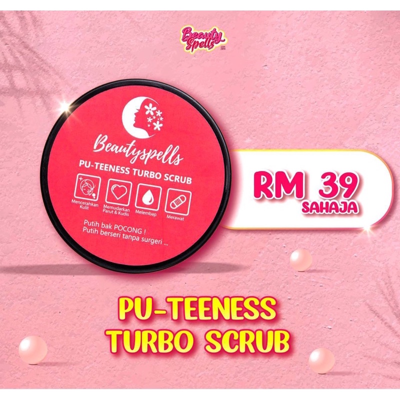 PU-TEENESS TURBO SCRUB BEAUTYSPELLS (100g) | Shopee Malaysia