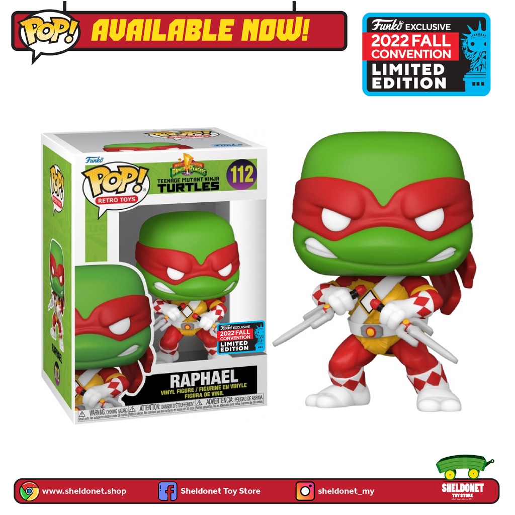 Funko Pop! Vinyl: TMNT X Power Rangers - Raphael as Red Ranger [Fall ...