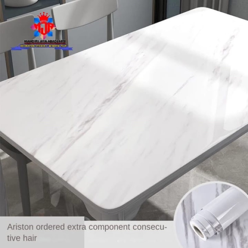 KAYU Thick glossy marble marble Sticker Glass Wood Table Cupboard Oil ...