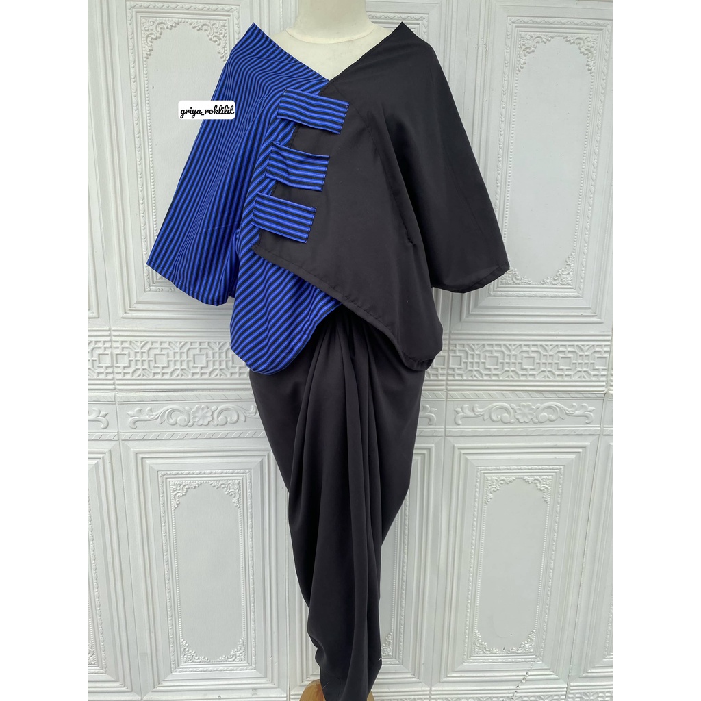 ETHNIC BATIK CROP TOP KEBAYA SET STRAIGHT MODEL OVER SIZE PREMIUM ...