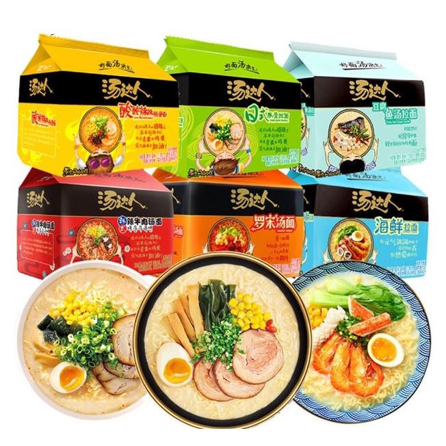 【现货】统一汤达人袋装方便面 日式豚骨拉面 酸辣豚骨面 海鲜拉面 韩式辣牛肉 原盅鸡汤 TANG DA REN SOUP DAREN ...
