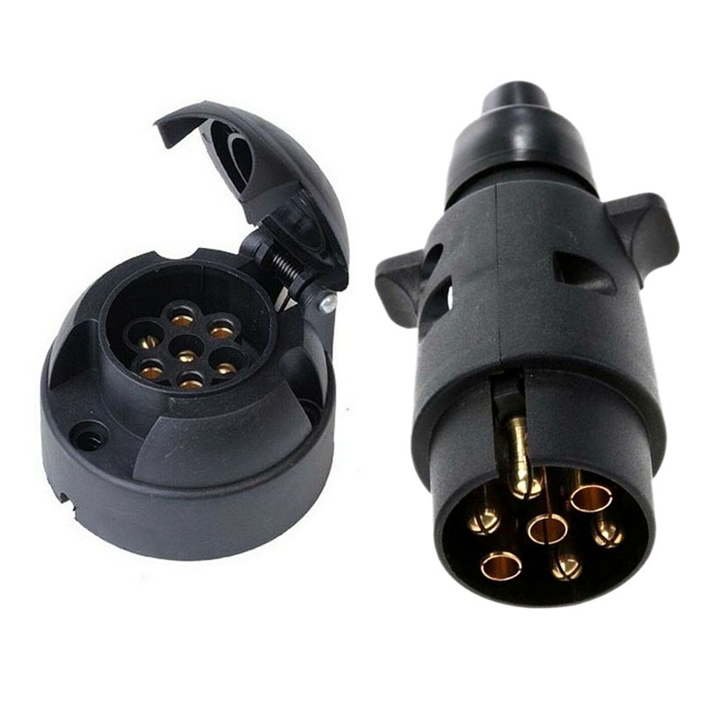 7-Pin 12V Trailer Plug & Socket Car Trailer Coupling Connector Truck ...