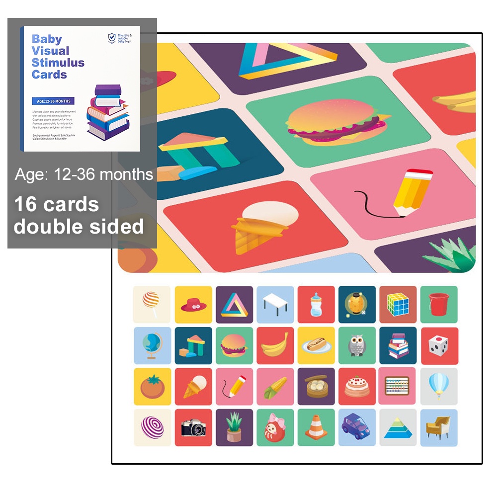 Baby Flash Cards with Word Association for 0-6-12-36 Months Baby ...