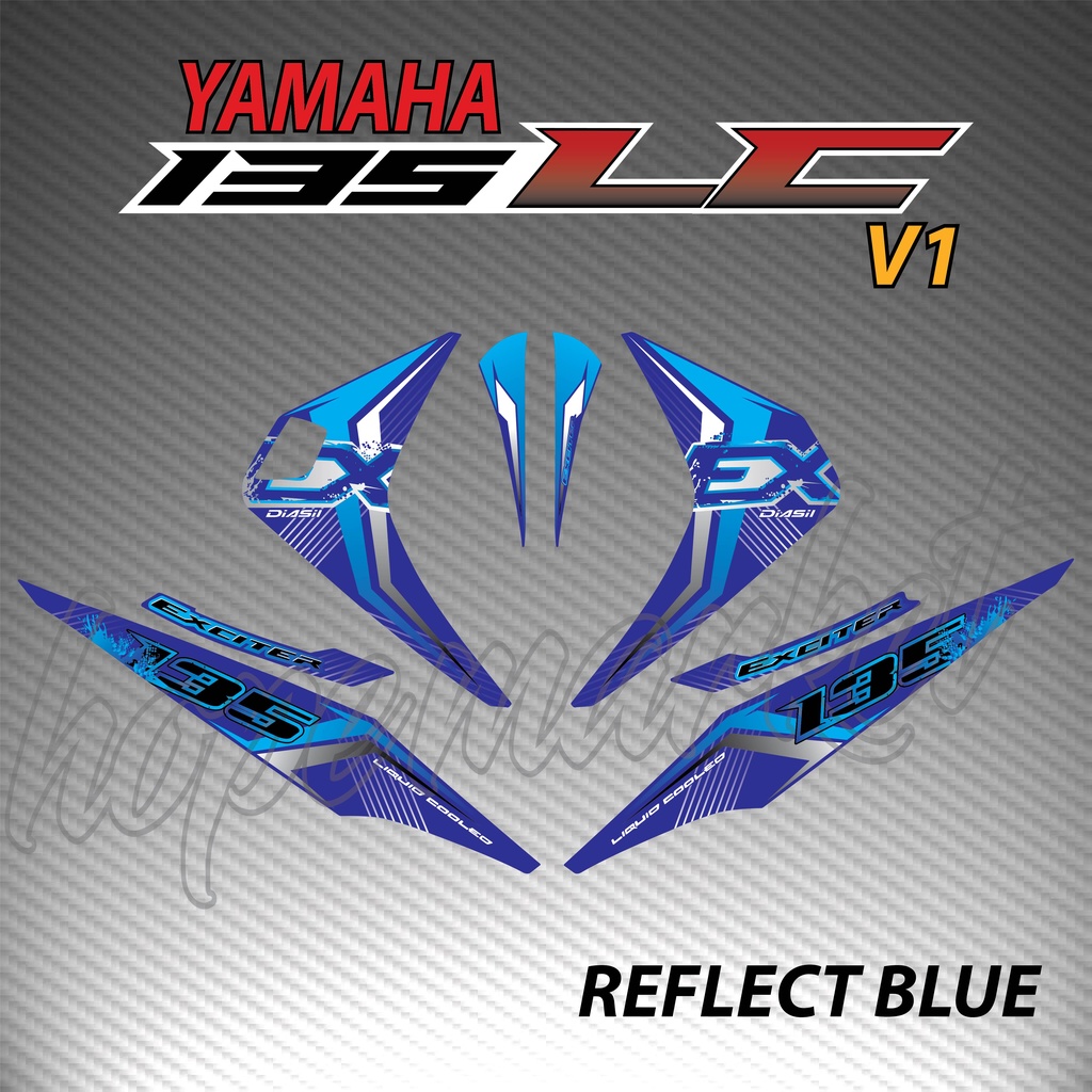 STRIPE MOTOR YAMAHA LC135 PANTULAN CAHAYA NEW LC V1 EXCITER THAI X VN ...