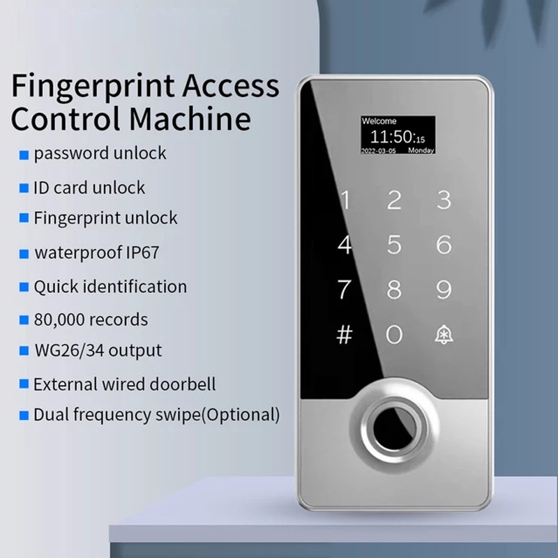 Smart Fingerprint Door Lock Touch Password Keypad IP67 Waterproof RFID Card Access Control ...