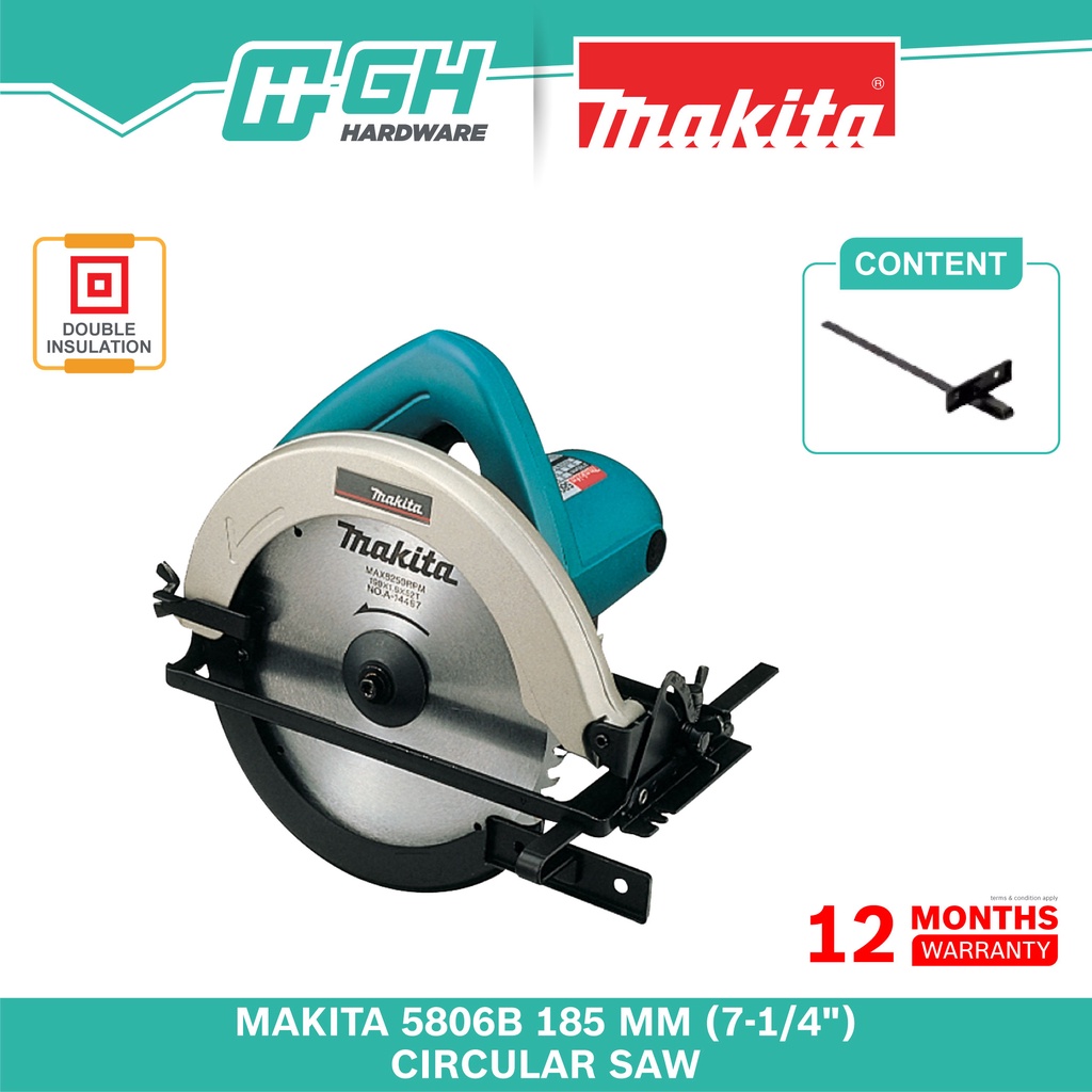[ GH HARDWARE ] MAKITA Circular Saw 5806B 185 mm (7-1/4") | Shopee Malaysia