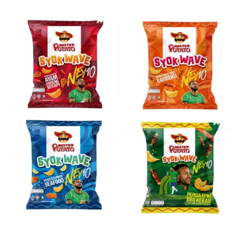 MISTER POTATO Syok Wave Syokwave Chips 55g Fiery Fried Chicken Ayam ...