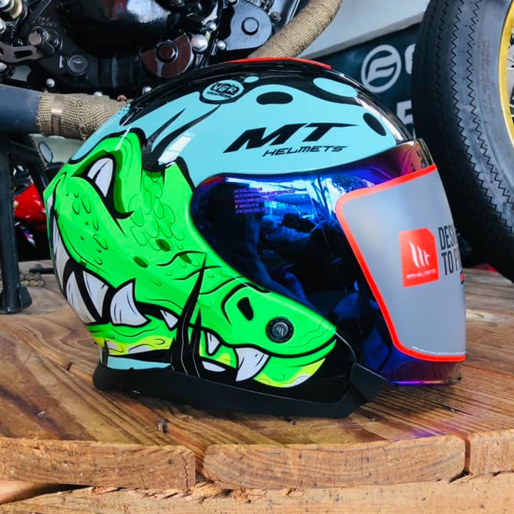 MT Helmets Thunder 3 SV Jet Crock Double Visor Helmet Crocodile ...