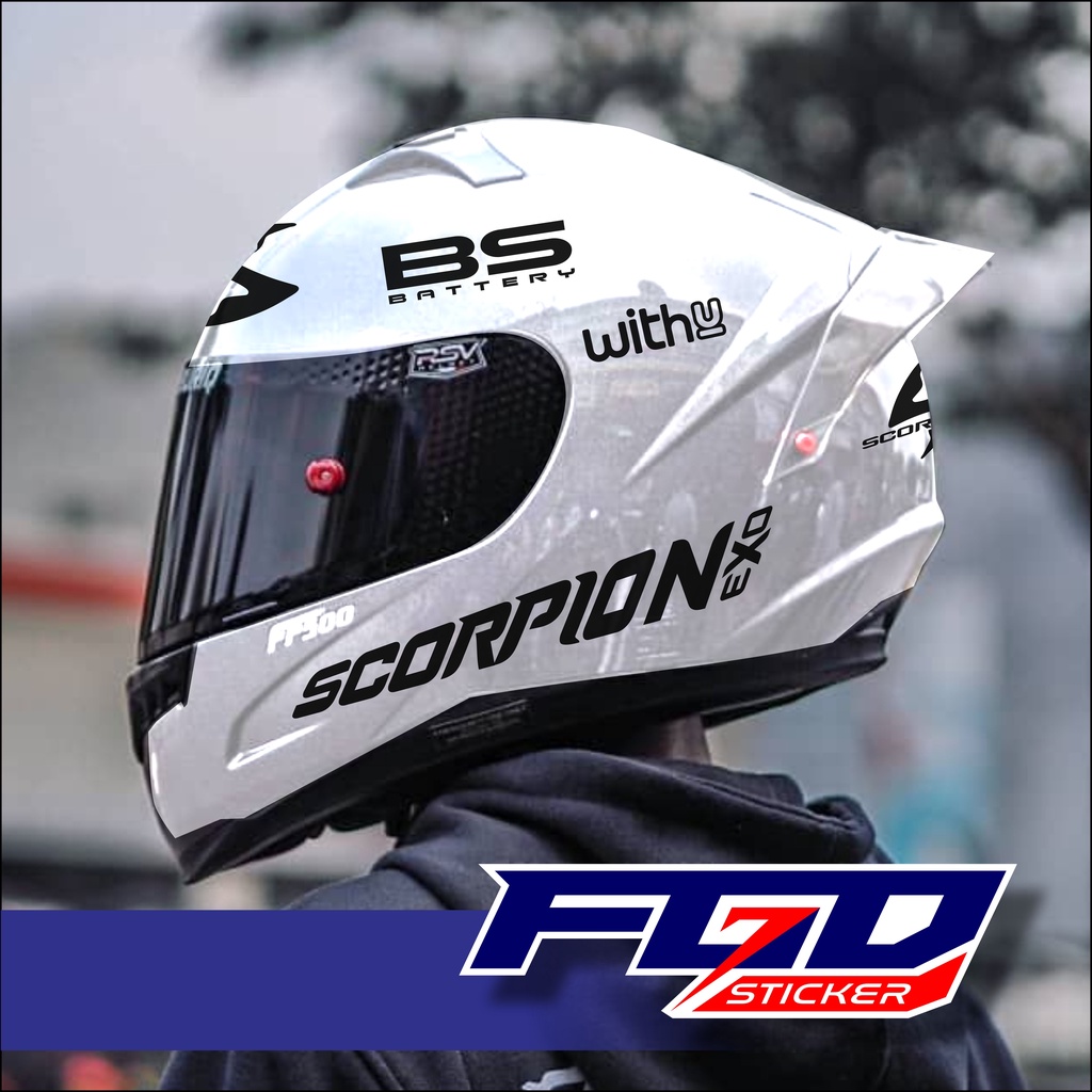 Helmet Sticker - CUTTING Sticker SCORPION EXO Helmet SET | Shopee Malaysia