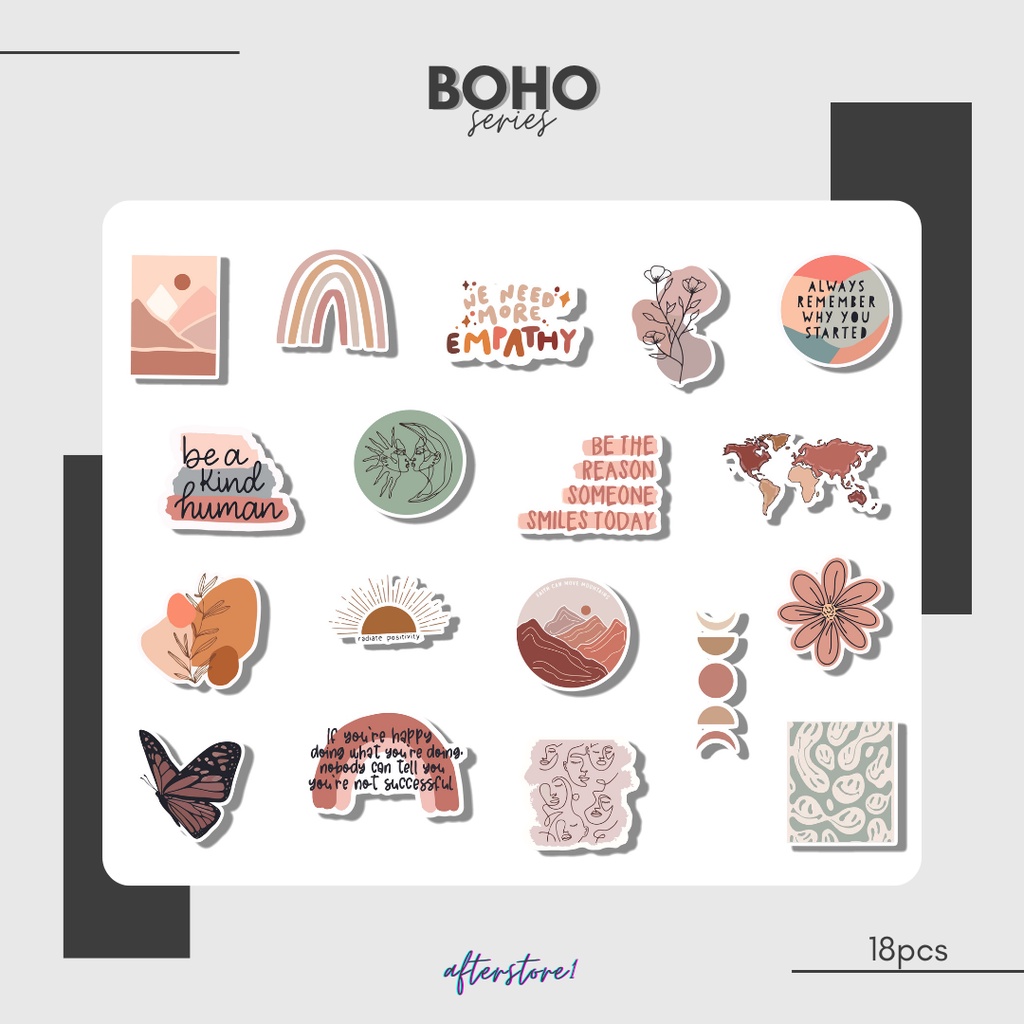 [BOHO] Aesthetic STICKER | Tumblr STICKER | Sticker PACK | Laptop ...