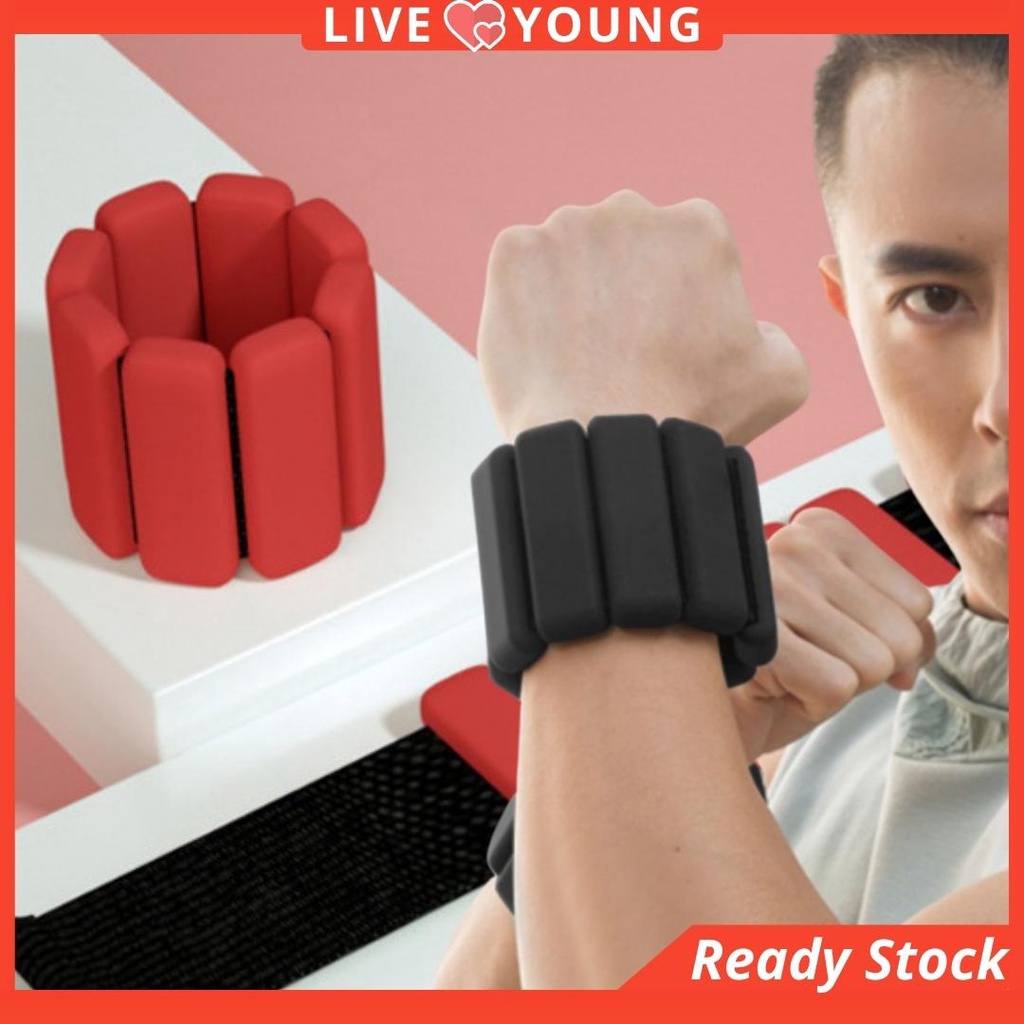 2pcs Weight Band 500/900G Weighted Wristband Sports Ankle Wrist Running ...