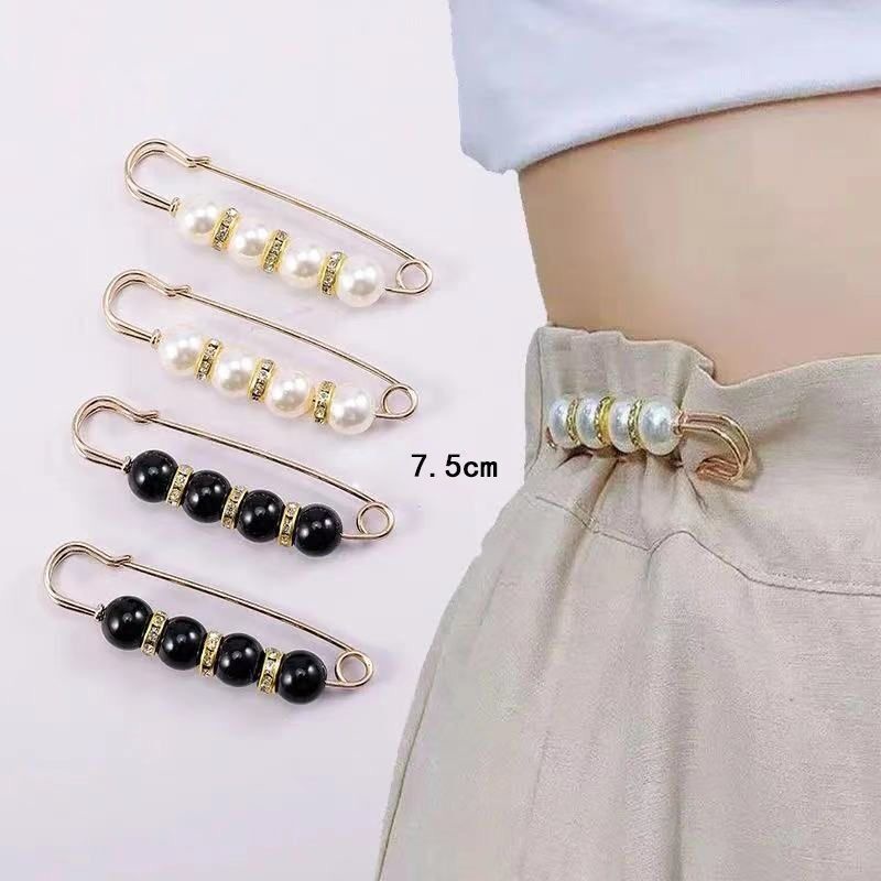 1Pcs Waistband Pin Accessories Good Quality Pearls Crystal Gold Brooch ...