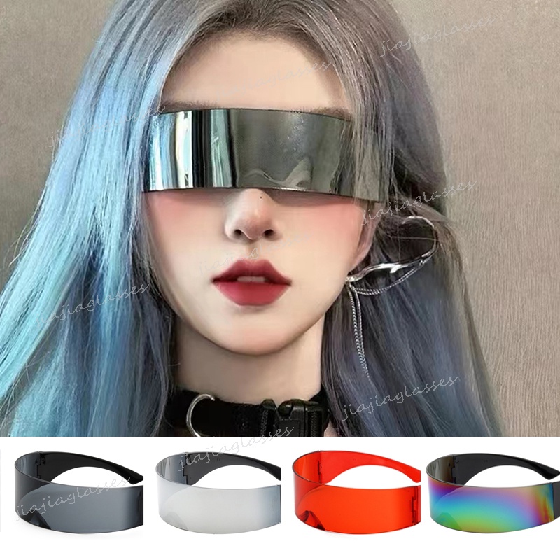 Future technology style Fashion One Piece Lens Glasses Men Rectangular ...