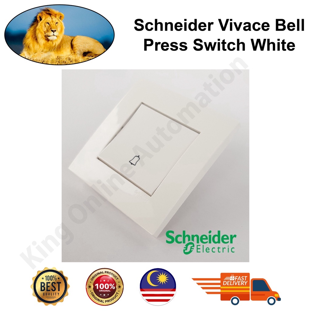 Schneider Vivace Bell Press Switch White | Shopee Malaysia