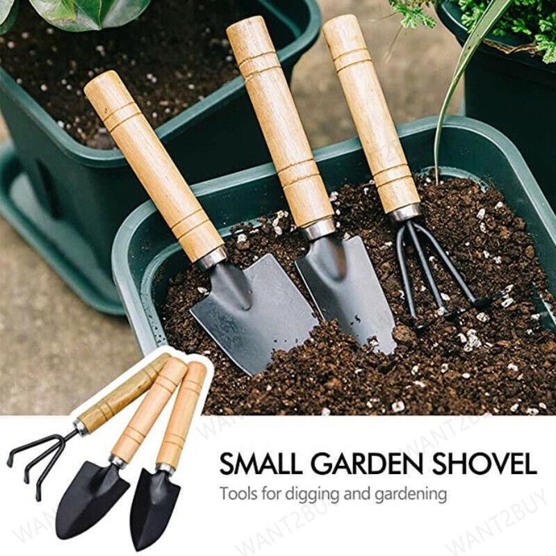 3pcs/Set Mini Garden Hand Tool Kit Plant Gardening Shovel Spade Rake ...