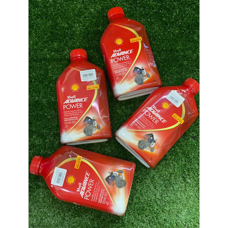 SHELL Advance Power 4T Fully Synthetic Motorcycle Oil 15W 50 100% ...
