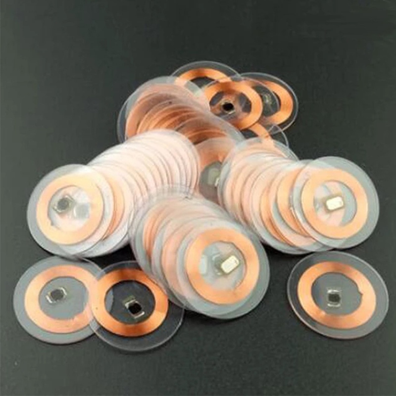 125KHz ID T5577 Writable Rewritable Copper Coil Transparent Coin Card Keyfob RFID Proximity ...