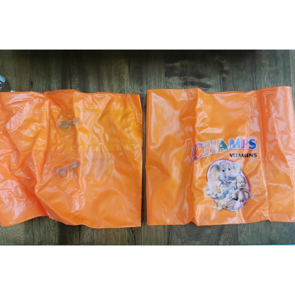 CHILDREN INFLATABLE SWIMMING FLOAT ARM RING BANDS 1 PAIR (ORANGE/BLUE ...