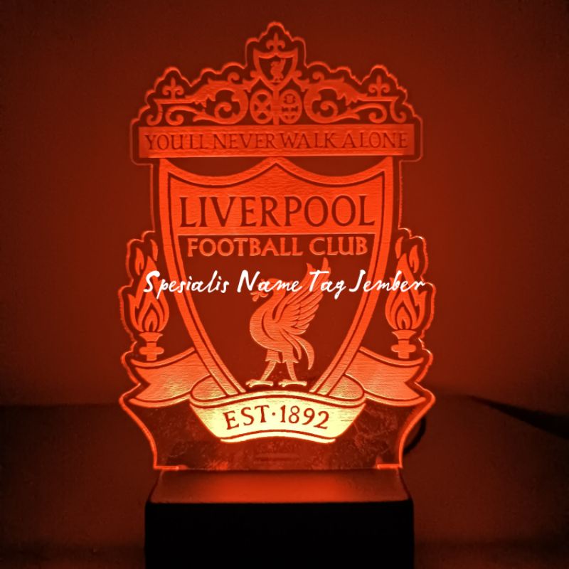Night Light 3D Lamp LIVERPOOL FC Ball Logo Decorative Lamp Unique night ...