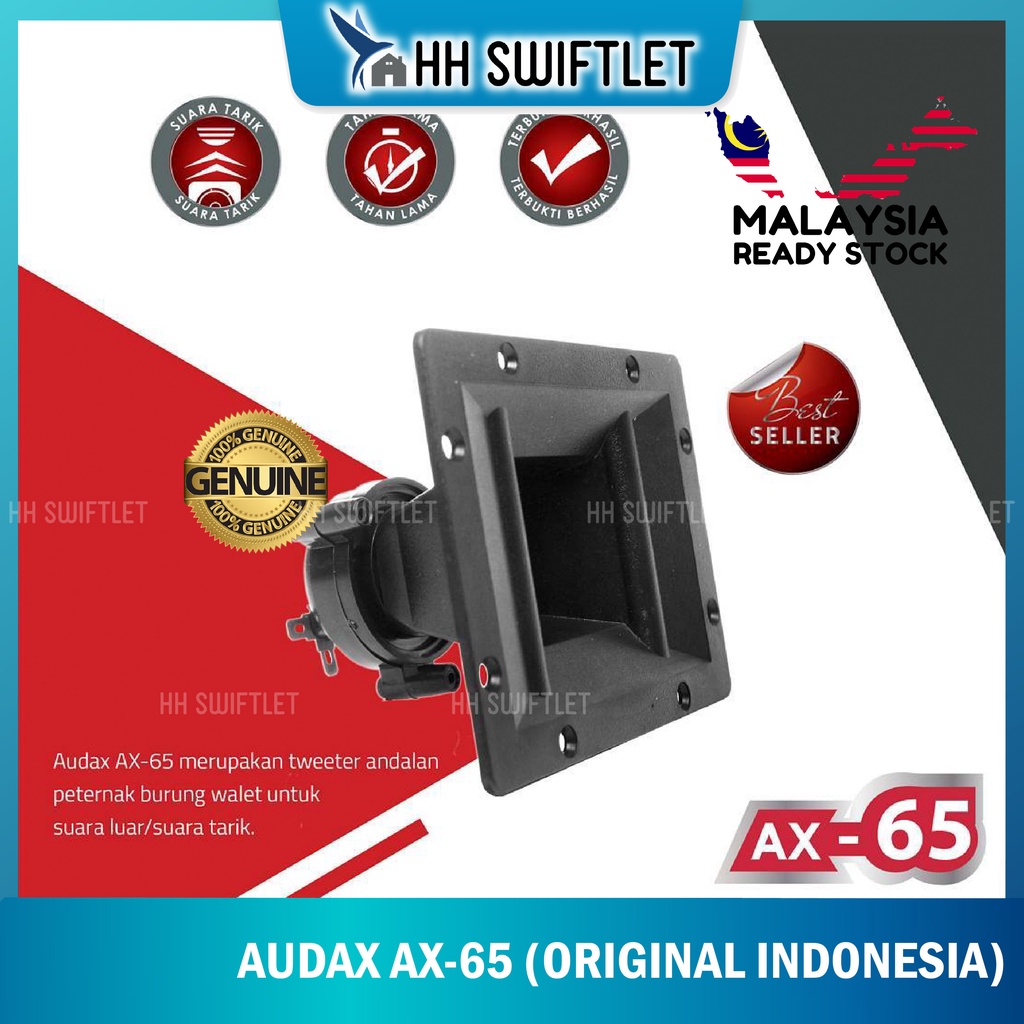 Audax AX65 Original Indonesia Piezo Tweeter for Swiftlet Faming (Rumah Burung Walet) | Shopee ...