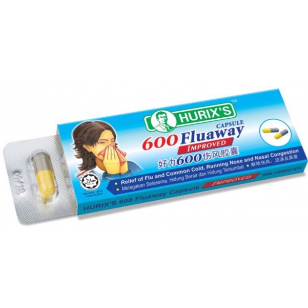 Hurix's 600 Fluaway Capsule 好力600伤风丸 6's | Shopee Malaysia