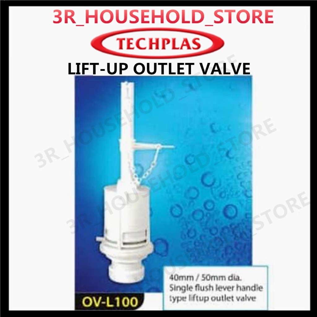 Techplas OV-L100 LIFT-UP OUTLET VALVE Flushing Cistern Accesories / 厕所水箱心 | Shopee Malaysia