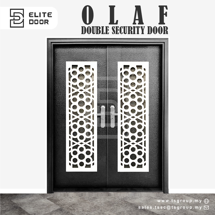 ELITEDOOR Olaf Security Door - (Double Door) with 10 locks | Shopee Malaysia