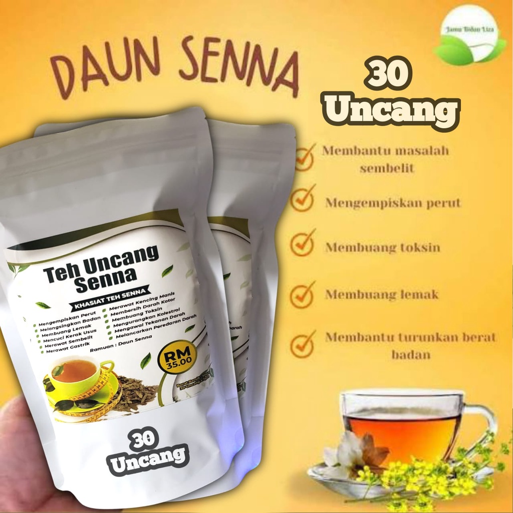 TEH SANNA 100% ASLI TEH KURUS/DETOKS/Daun sanna/ Daun senna 30 uncang ...