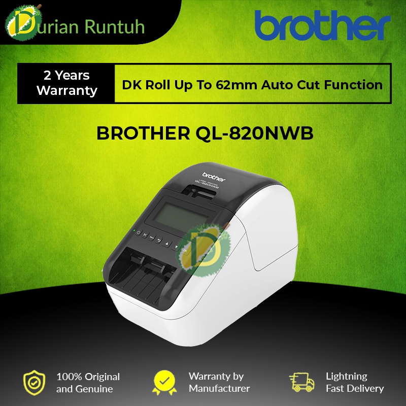 Brother QL-820NWB Wifi Network Label Barcode Thermal Printer | Shopee ...