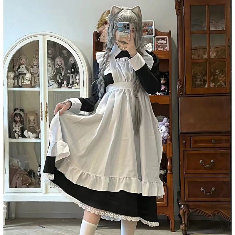 Maid Outfit Men Women Wear Cosplay Anime Maid Cosplay European Style Shopee Malaysia
