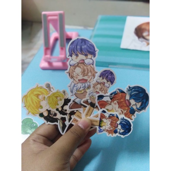 Obey Me collab songs bookmark and stickers set (stick ver.) | Shopee ...