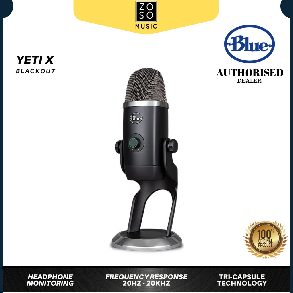 BLUE MICROPHONE YETI X PROFESSIONAL USB MIC BLACKOUT (BLUE YETI X/ USB ...