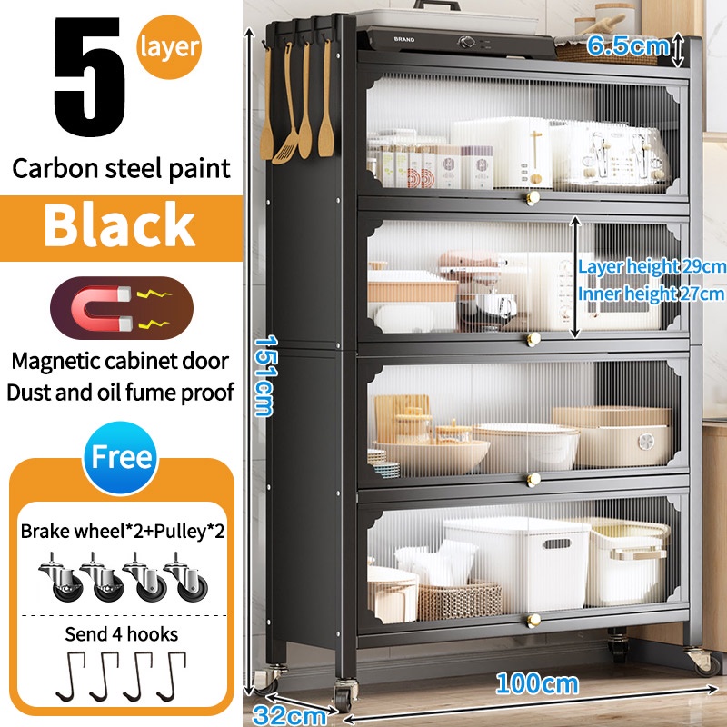 Dapur Kabinet Rak Dapur Kitchen Cabinet Microwave Oven Rack Multi-layer ...
