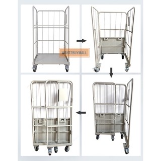 500kg Work Tainer Logistics Courier Trolley Roller Loader Warehouse ...