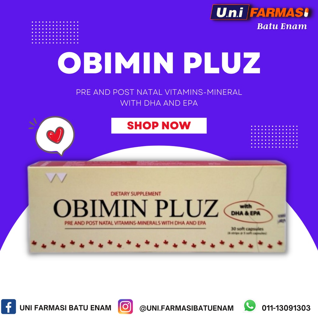 Obimin Pluz 30 tablets | Shopee Malaysia