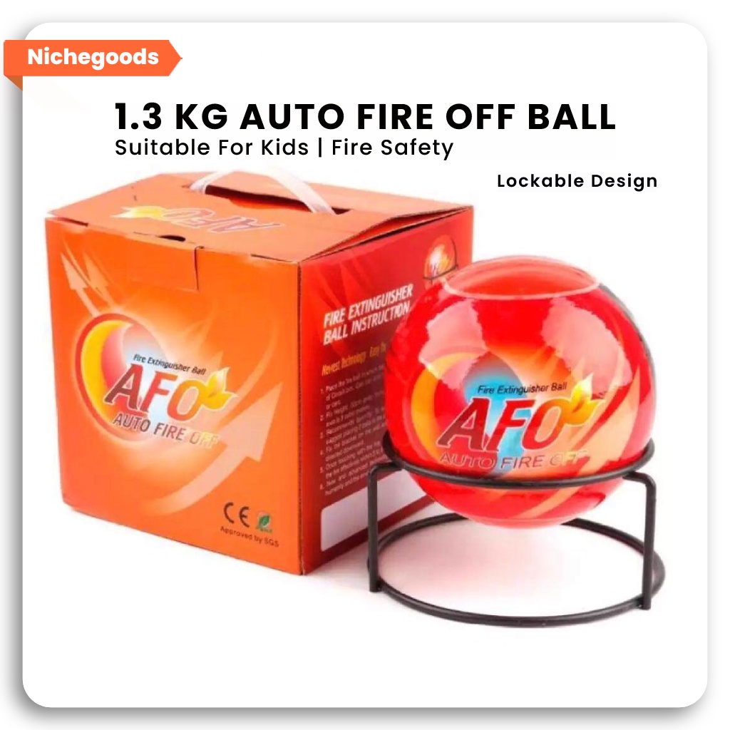 Nichegoods Auto Fire Off Extinguisher Ball 1.3KG Exp 2025 Bola Pemadam ...
