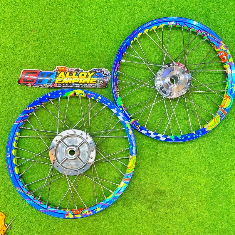 RIM ALLOY ROSSI DEPAN DAN BELAKANG PNP MOTOR WAVE, DREAM, LC, Y15 ...