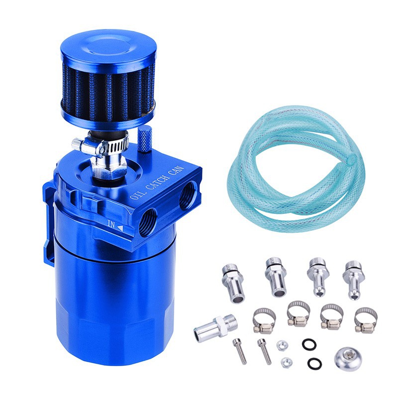 Car Aluminum Reservoir Oil Catch Can Tank Baffled Reservoir With Filter ...