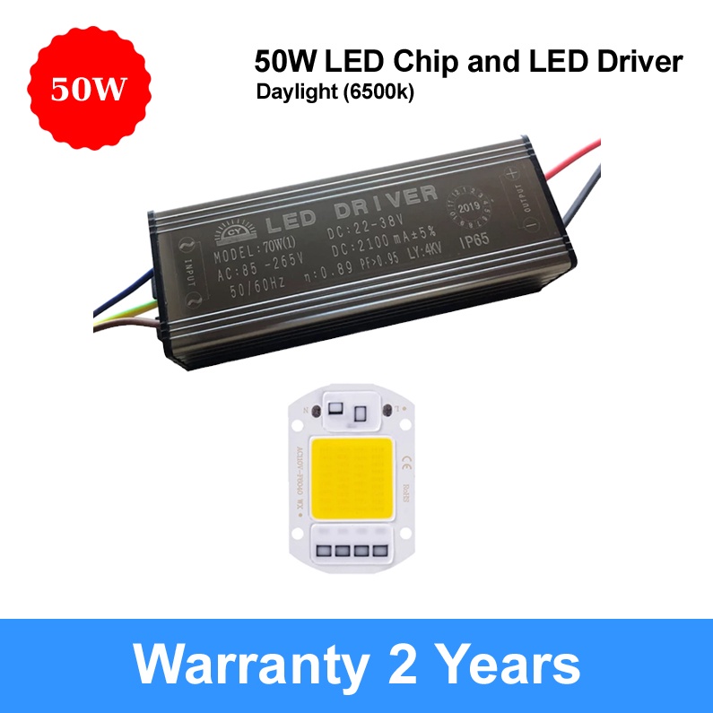 (Ready Stock) Super Bright 50W/100W /150W LED Chip l LED Driver l ...