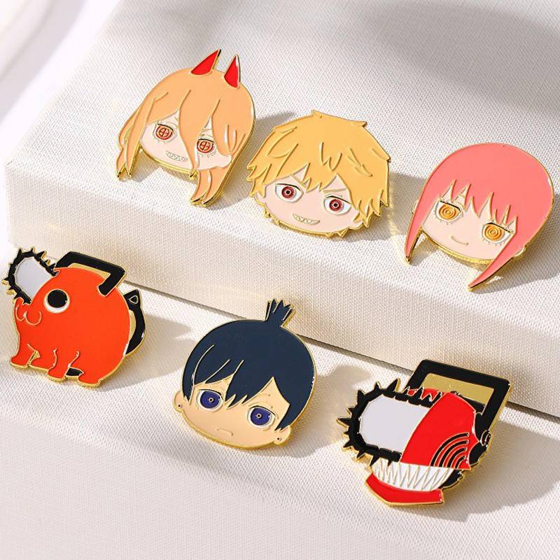 Japan Anime Chainsaw Man Pin Fashion Anime Kawaii Brooch Fan Collect