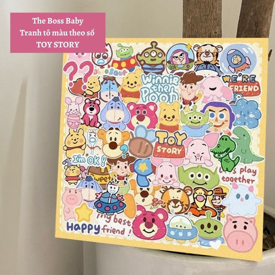 Digitized Painting of Cartoon Family Toy Story DIY Coloring by Number ...