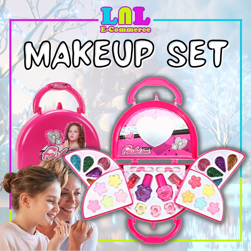 LNL Nail Polish Lipstick Make up Set for Kids Toys For Girl Cosmetic ...