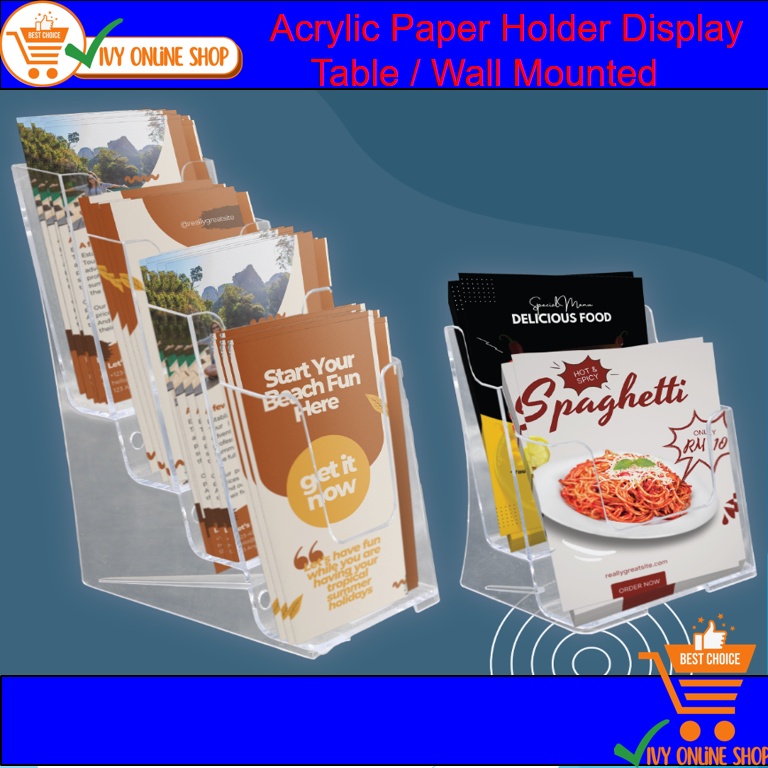 Acrylic Brochure Display Stand/ Catalog Magazine Book Stand/Display ...