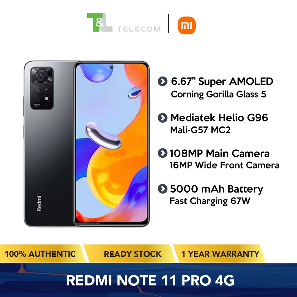 Xiaomi Redmi Note 11 Pro Dual Sim LTE 4G 6GB + 64GB/8GB + 128GB - 6.67 ...