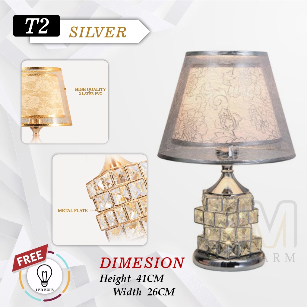 Ready Stock ~ Modern Table Lamp Lampu Meja LED/ Crystal Gift for ...