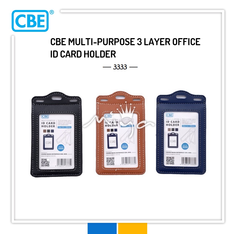 CBE Multi Purpose 3 LAYER Name Tag / Name Badge Holder / Office ID Card ...