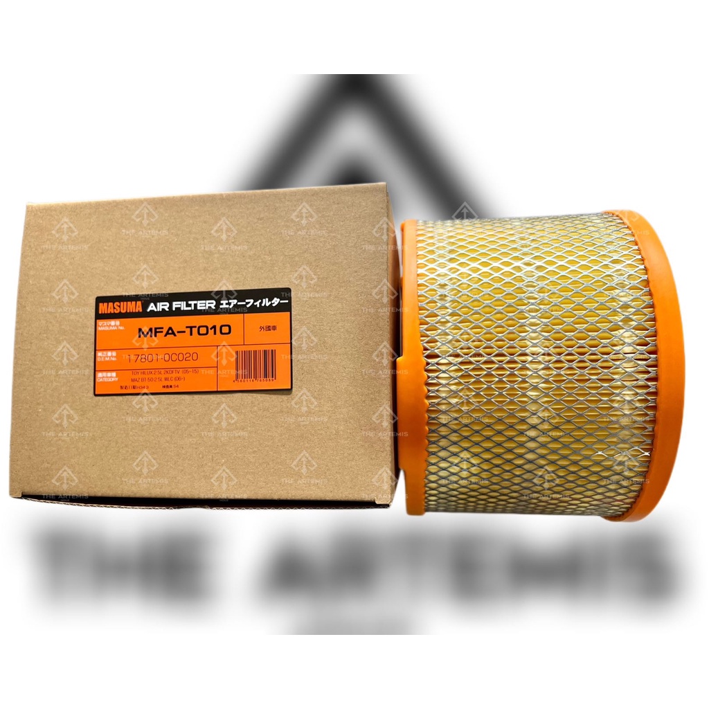 (MASUMA JAPAN) AIR CLEANER FILTER TOYOTA HILUX KUN25/26 TGN40, FORD ...