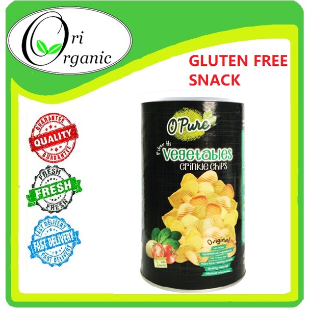【GLUTEN FREE】 O PURE VEGETABLES CRINKLE CHIP (ORIGINAL) 80G Exp 8/2026 ...