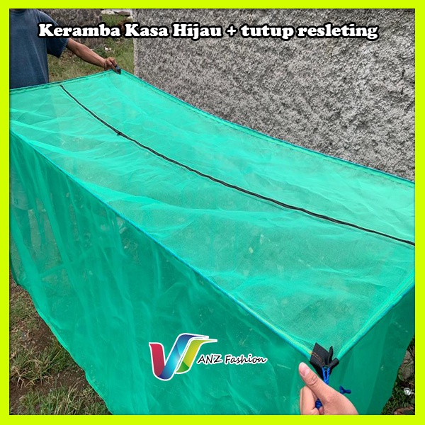 HIJAU Green Gauze Waring Box Fish Cage for fry fry larvae with zipper ...
