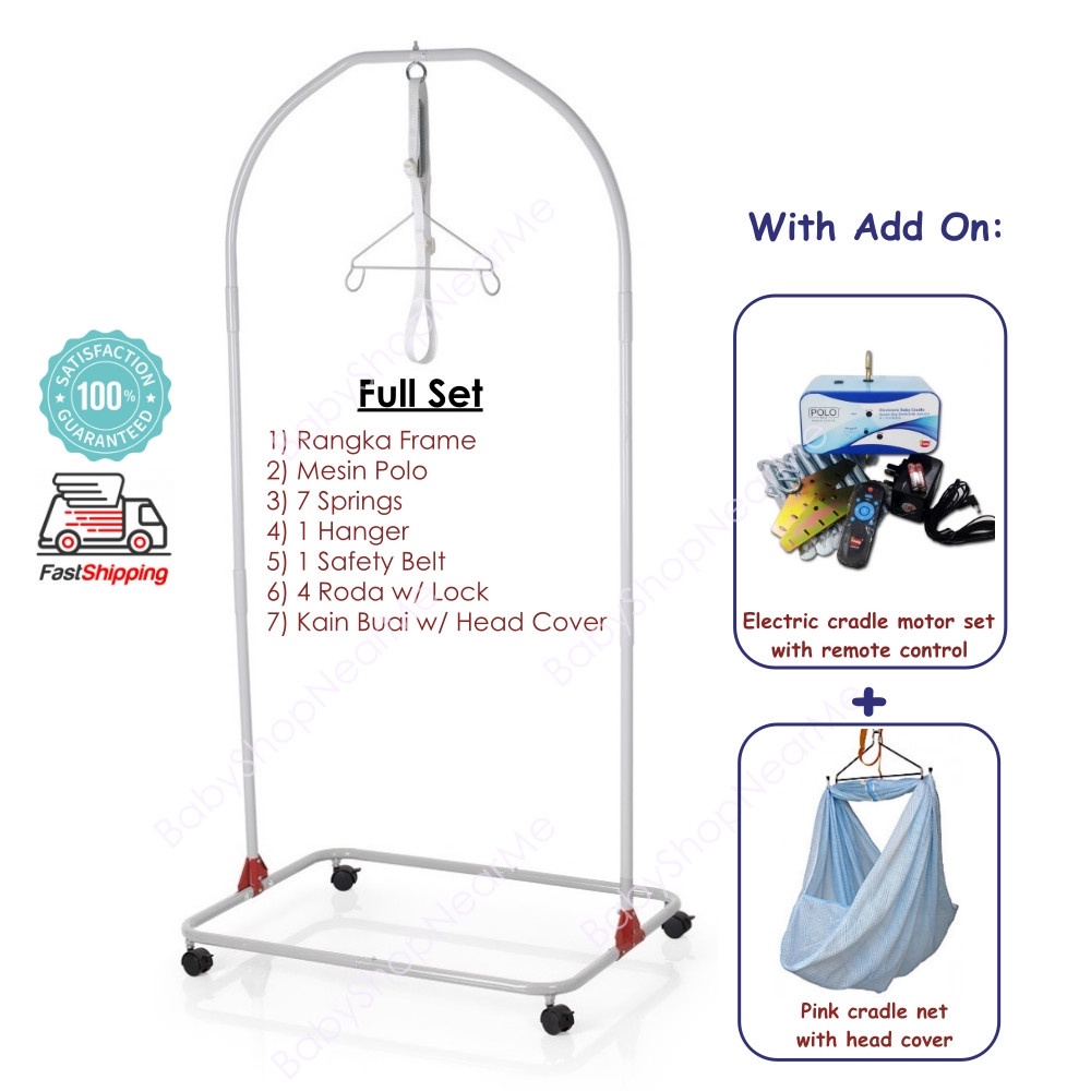 Spring Cot Cradle Stand Baby Sarong Besi Rangka Buaian Bayi Buai ...